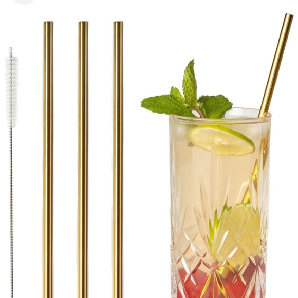 the last straw | Kitchen | The Last Straw Elegant Gold Metal Straws ...